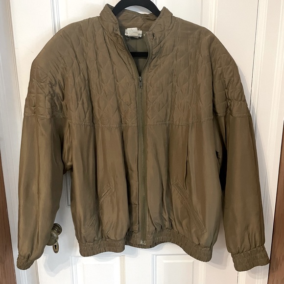 Jackets & Coats | Vintage Silk Lady Foot Locker Bomber Jacket Size Xl ...